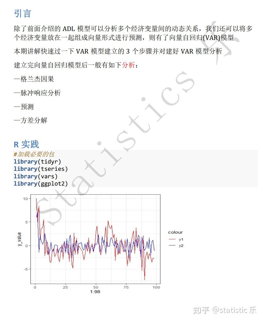 R语言时间序列分析四:向量自回归 知乎