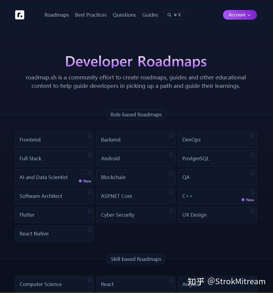 GitHub 252k star 宝藏级 Developers 技术路线图 - 知乎