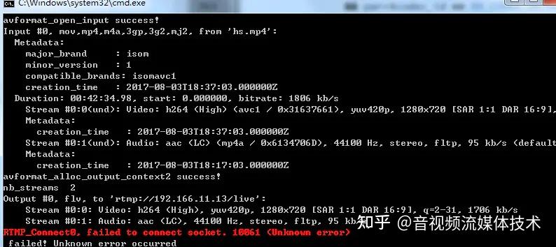 基于FFmpeg进行RTMP推流（二） - 知乎