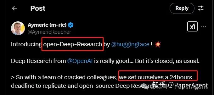 OpenAI Deep Research被huggingface 24小时复现开源了，冲~ - 知乎