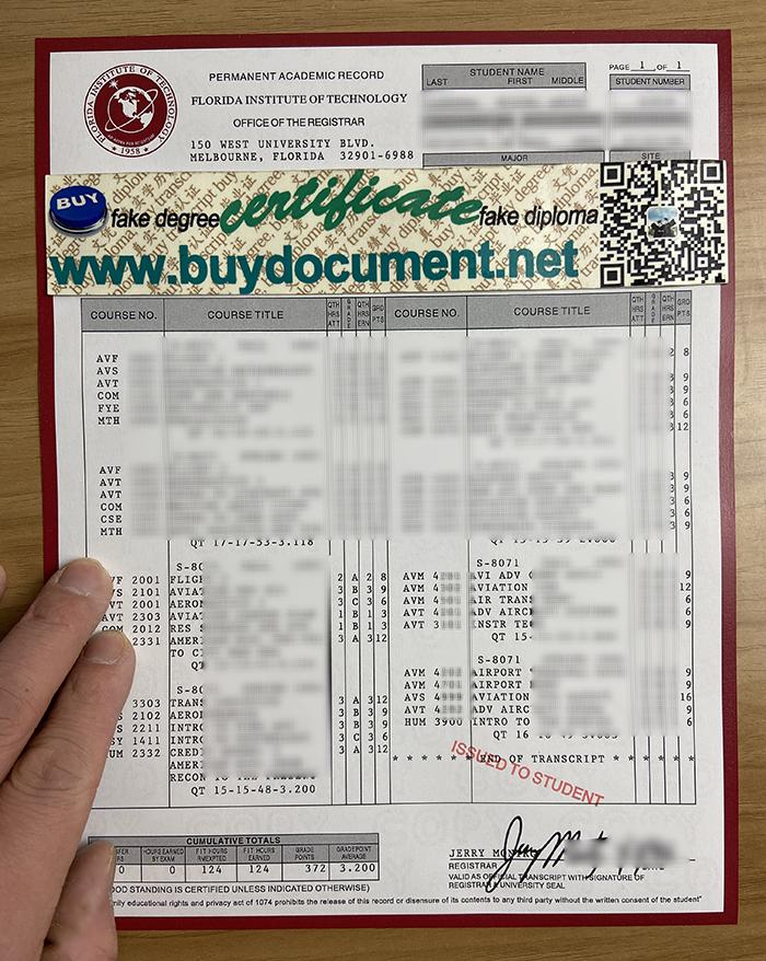 The Florida Institute of Technology transcript and diploma. - 知乎