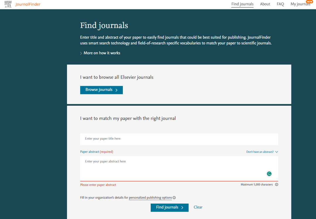 Elsevier旗下选刊神器，一键匹配期刊（附教程及链接） - 知乎