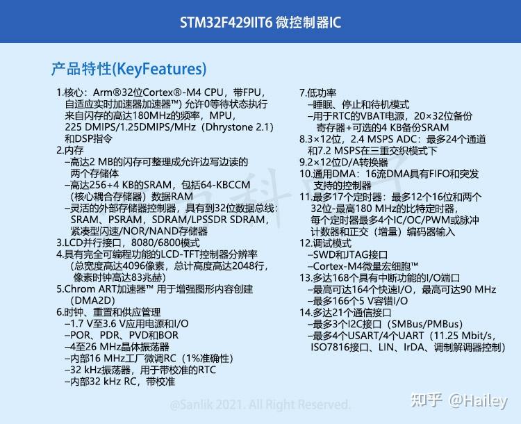 分享一款STM32F429IIT6带DSP和FPU的高性能高级系列ARM Cortex-M4 MCU - 知乎