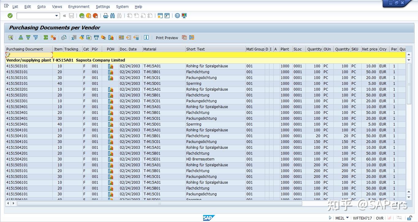 SAP MM课程 5.1 采购订单报表 - 知乎