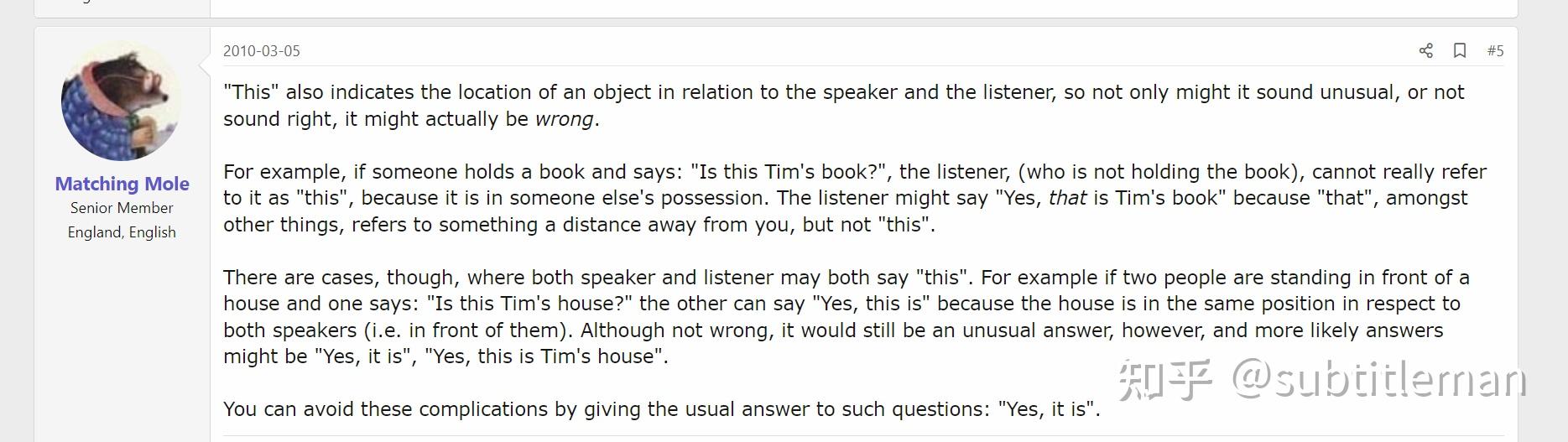 关于 Is this your father/mother/brother/sister? 衍生出答案到底是不是只有一个Yes, it is. 或 No, it isn't. - 知乎