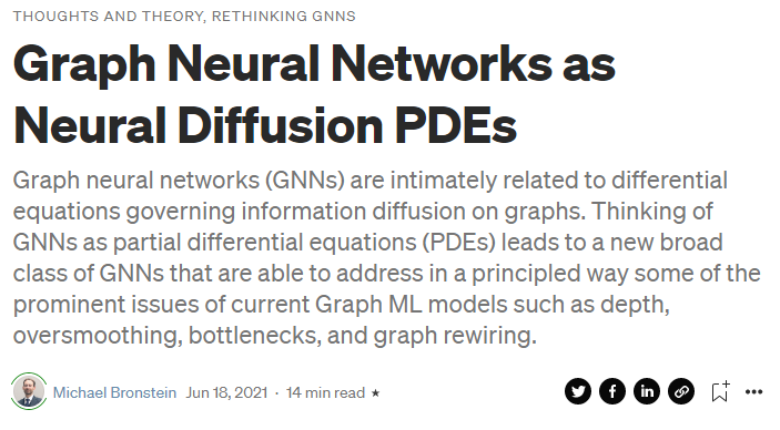 图神经网络作为神经扩散偏微分方程 - 知乎