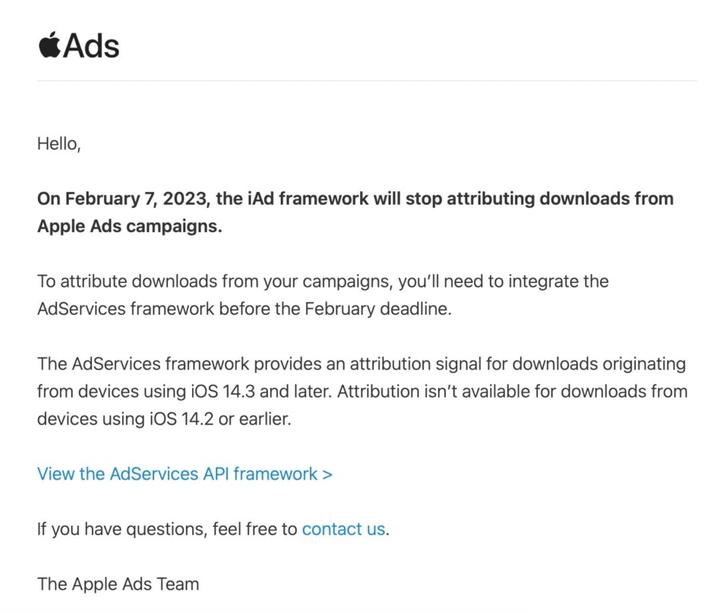 重磅新闻｜iAd即将停用，开发者应尽快匹配AdServices - 知乎