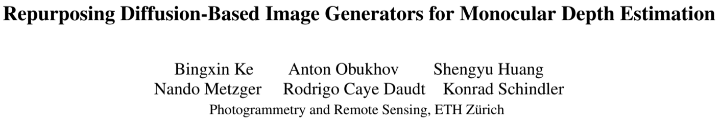 Marigold：Repurposing Diffusion-Based Image Generators for Monocular Depth Estimation - 知乎