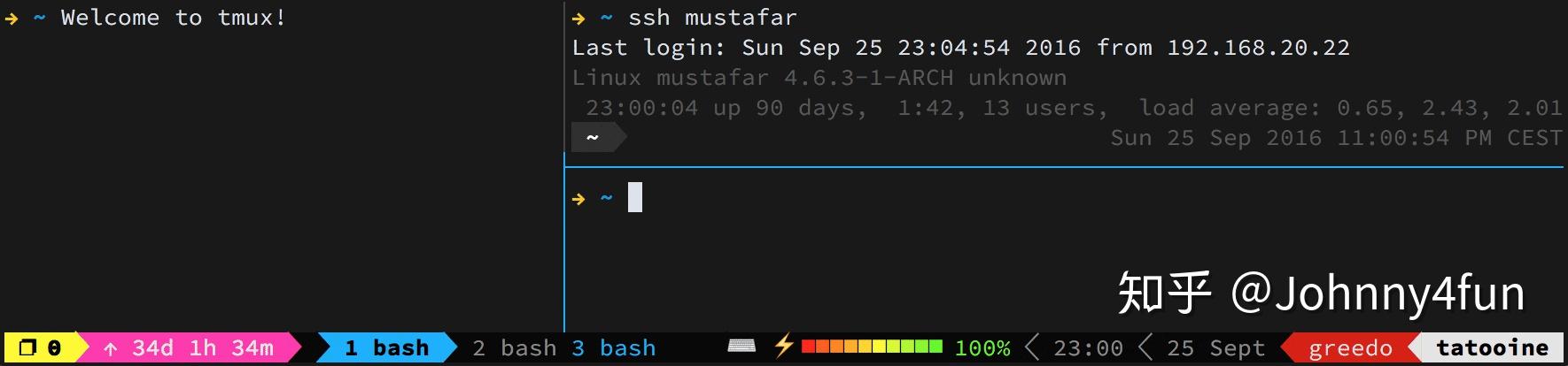 tmux美化（基于oh-my-tmux) - 知乎