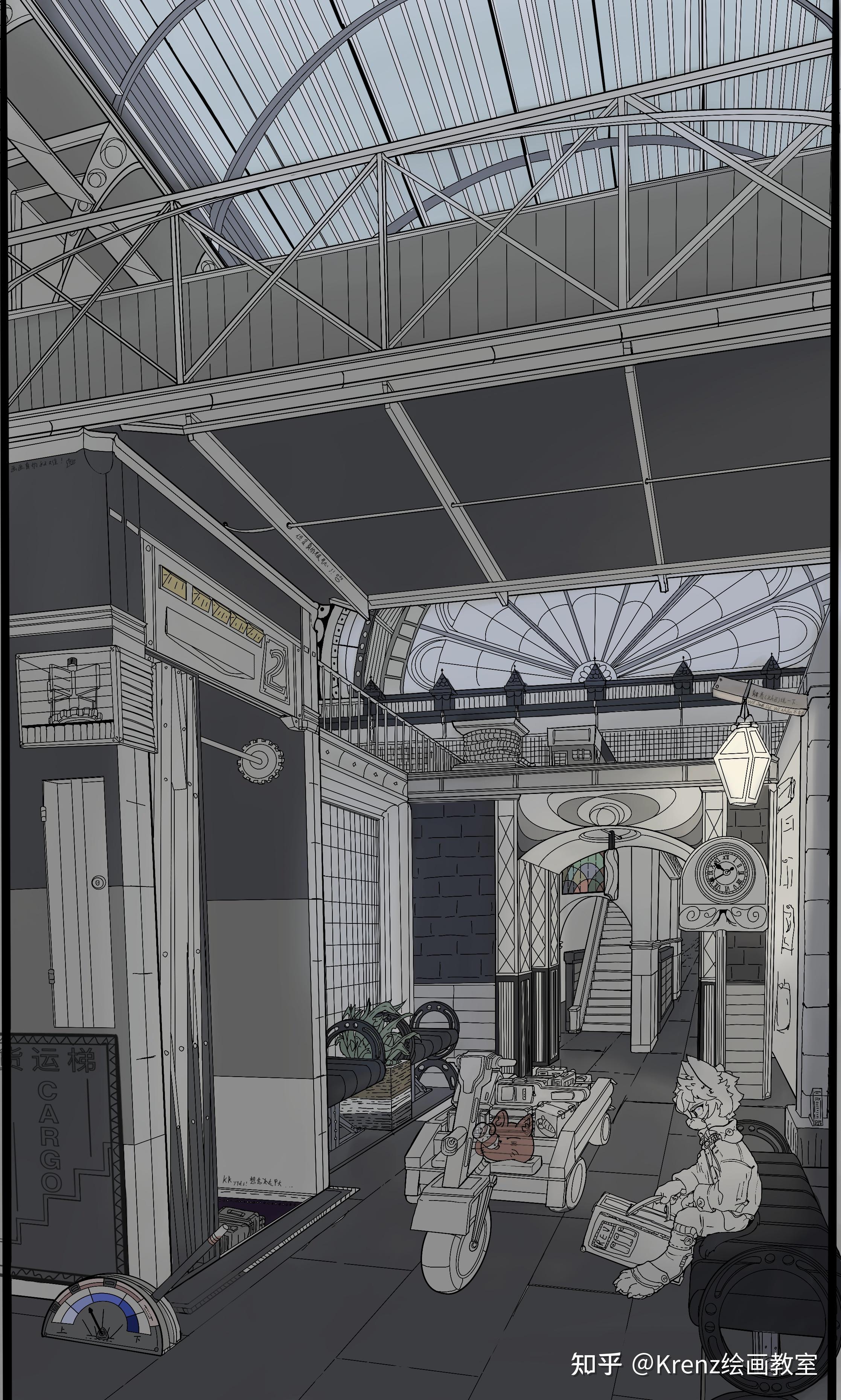 Krenz绘画教室【优秀作业心得】基础透视与结构-0119 - 知乎