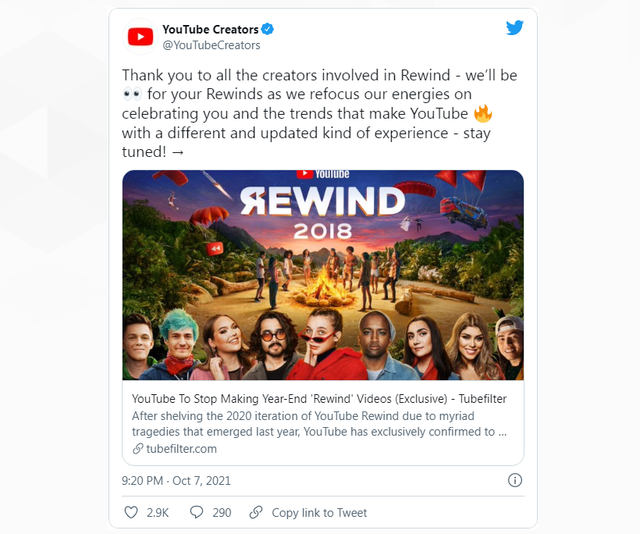 每况愈下的YouTube Rewind年终回顾项目已经被砍 - 知乎