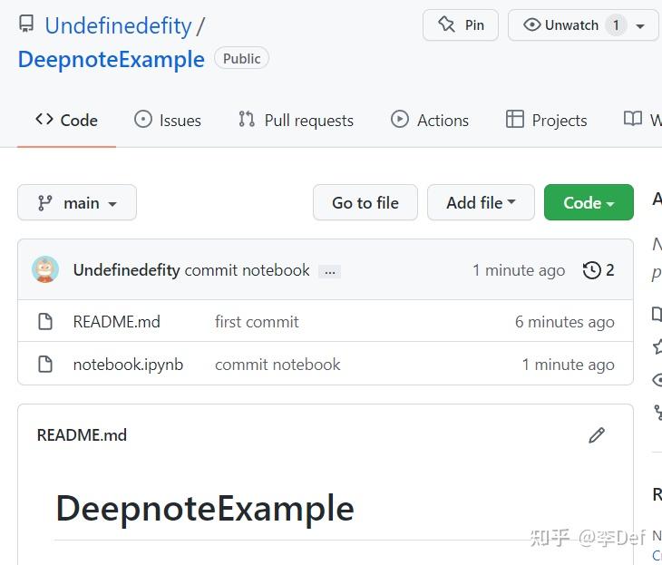 Deepnote中连接 (Link) GitHub - 知乎