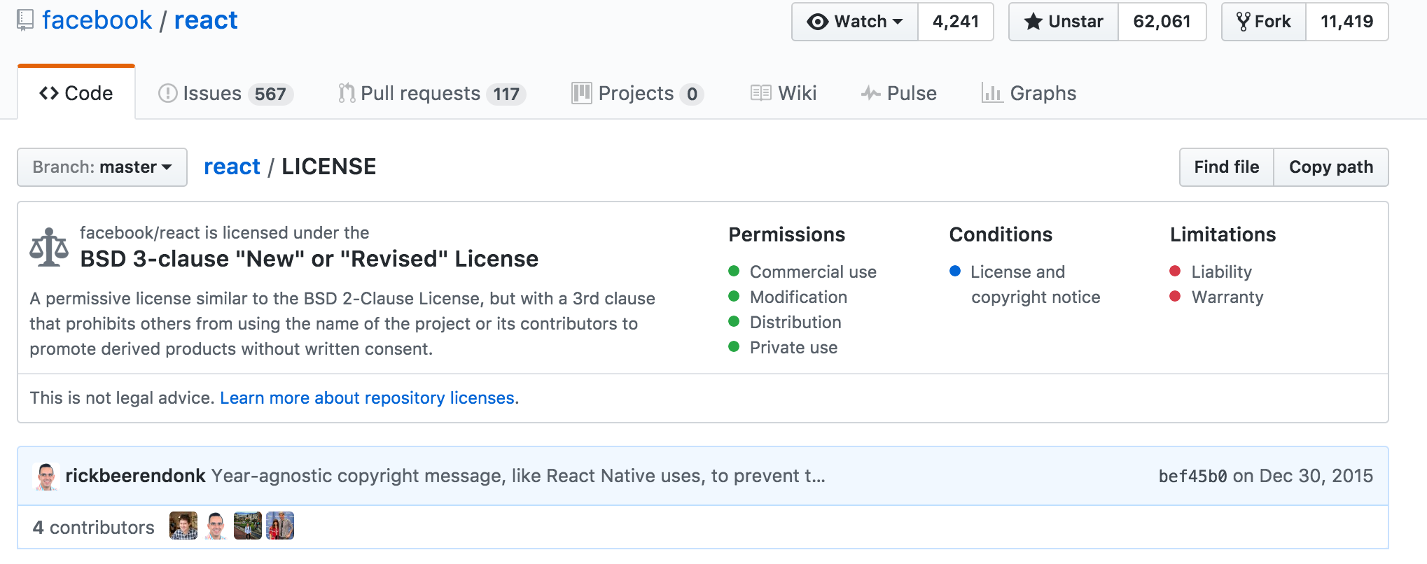 GitHub 更新 License 界面，让你对 License 一目了然 - 知乎