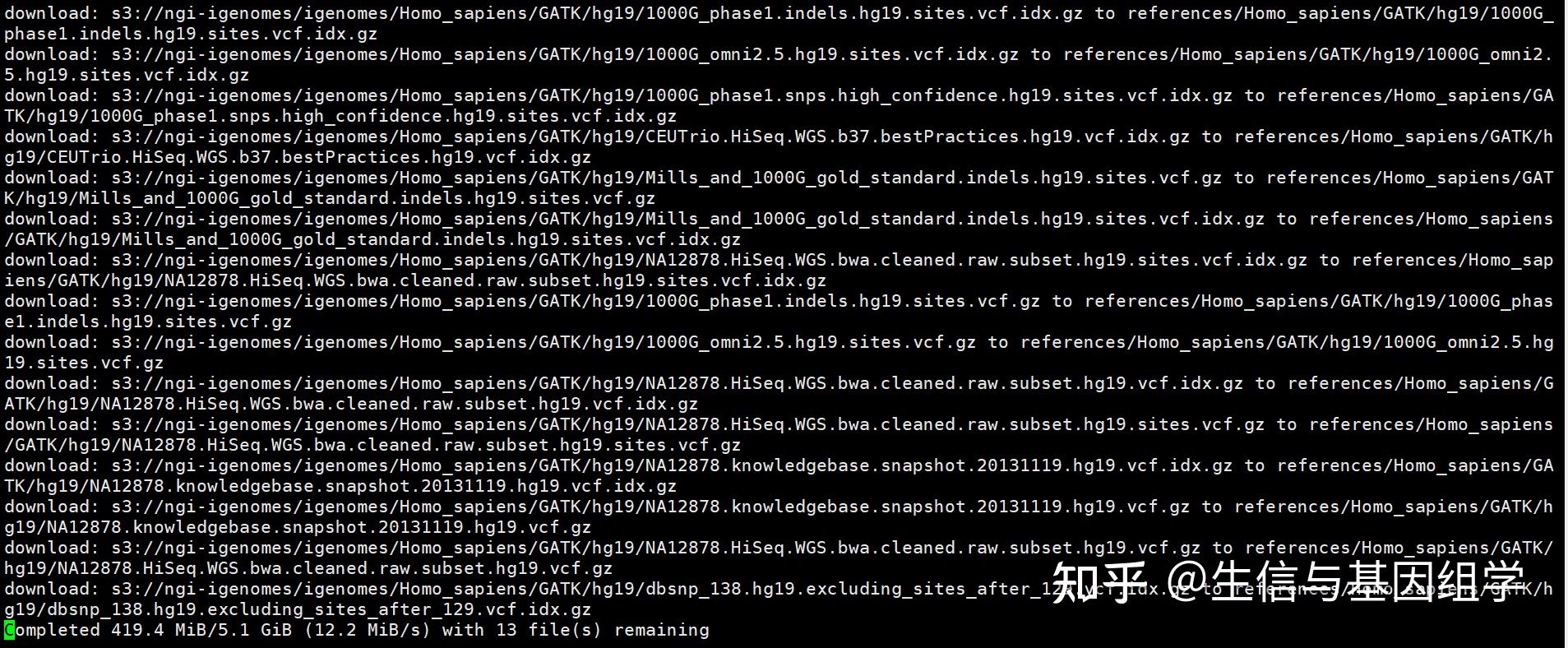 生信软件43 - iGenomes批量下载Ensembl、NCBI、GATK和UCSC参考基因组和注释文件资源 - 知乎