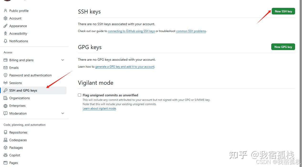 “git@github.com: Permission denied (publickey). fatal: 无法读“cat: /home/fz/.ssh/id_rsa.pub: 没有那个文件 ...