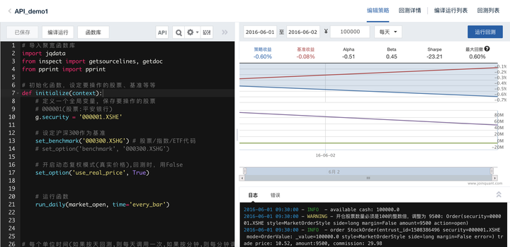 JoinQuant API demo1 - 知乎