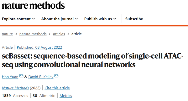 Nat. Methods | scBasset：基于DNA序列的单细胞ATAC-seq卷积神经网络建模 - 知乎