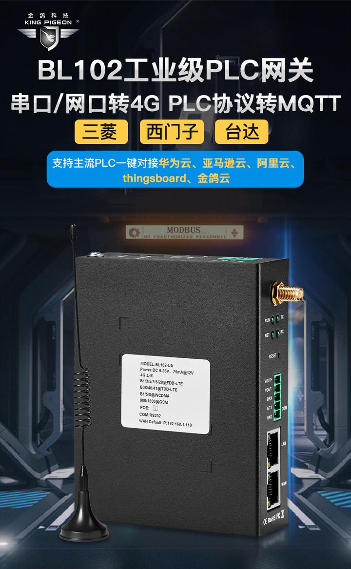 Sparkplug硬网关金鸽BL102 PLC转MQTT网关 - 知乎