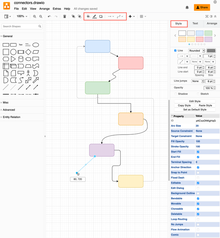 drawio连接线的样式设置 - 知乎