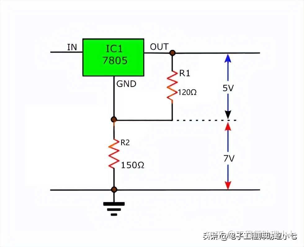 8种LM7805稳压器应用电路讲解，电路图+工作原理，带你搞懂LM7805 - 知乎