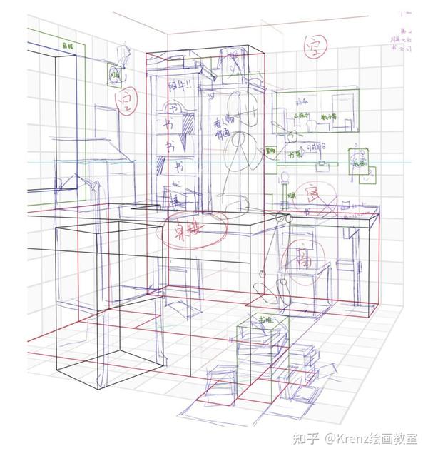 Krenz绘画教室【优秀作业心得】基础透视与结构-0103 - 知乎