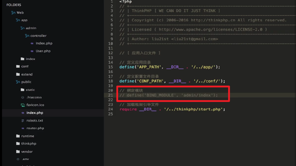 3-3入口文件绑定|快速入门ThinkPHP 5.0--基础篇 - 知乎