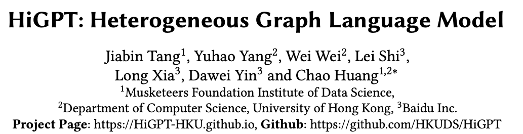 [113] HiGPT: 异构图Graph+LLM大模型 - 知乎