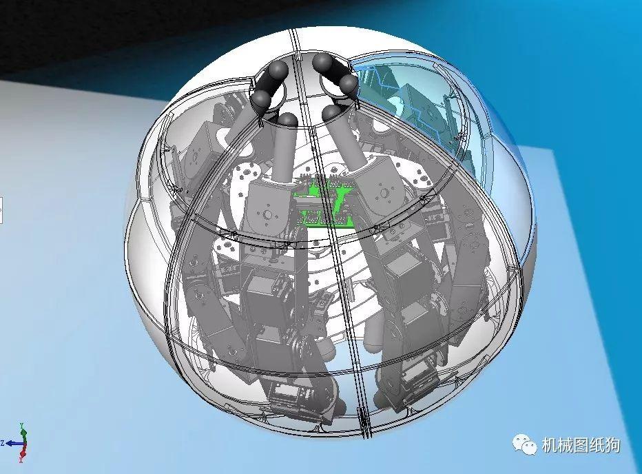【机器人】Morphex球形变型六足机器人模型3D图纸 Solidworks设计 - 知乎
