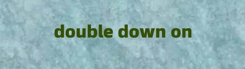 一句一词语（104）double down on - 知乎