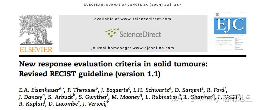 肿瘤疗效影像学评价标准-实体瘤反应评价RECIST 1.1 - 知乎