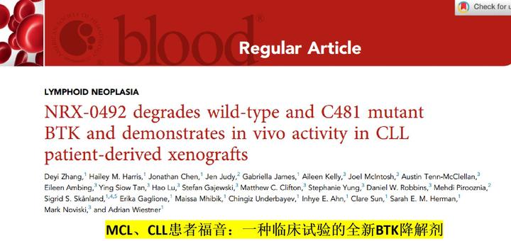 MCL、CLL患者福音：一种临床试验的全新BTK降解剂 - 知乎