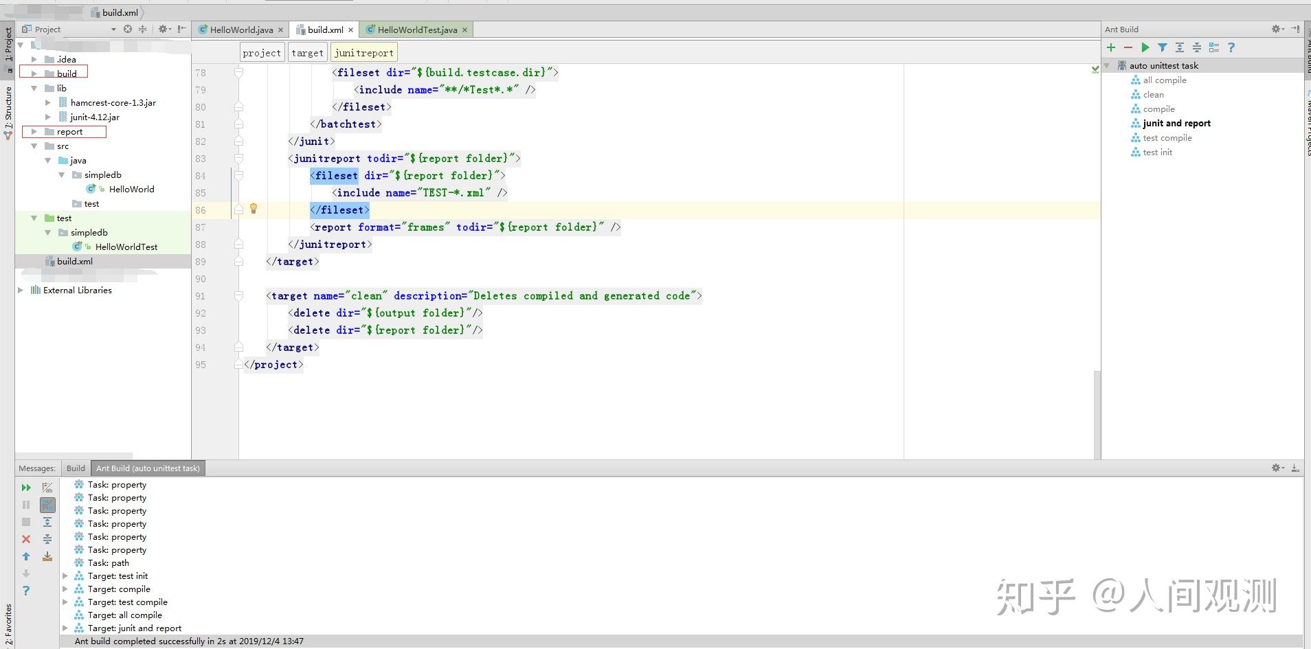 在InlliJ Idea上的Ant+Junit4实现自动单元测试 - 知乎