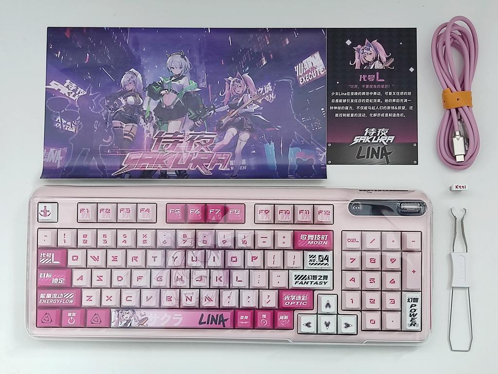 最爱猛男粉！彩虹轴携霓虹女神Lina同登珂芝Z98 IP定制款三模机械键盘 - 知乎