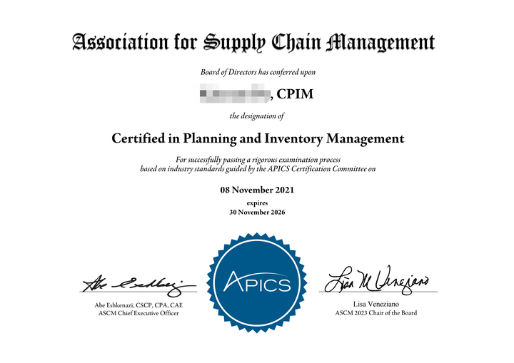 5年一检！APICS持证者必看的续证指南 - 知乎