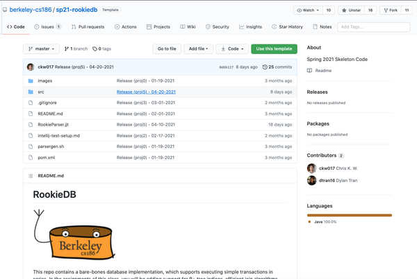 00 CS186-sp21-rookiedb-第0课-作业篇[介绍] - 知乎