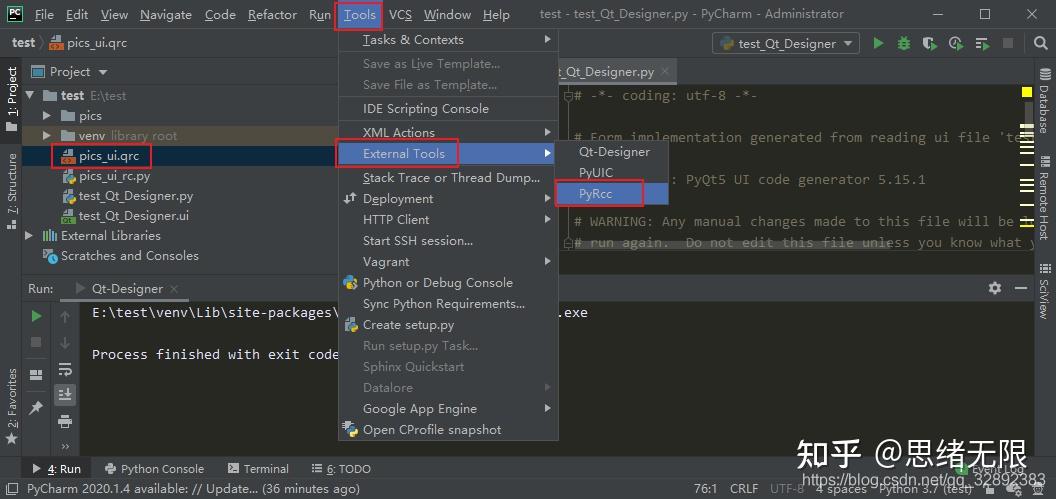 PyCharm安装PyQt5及其工具（Qt Designer、PyUIC、PyRcc）详细教程 - 知乎