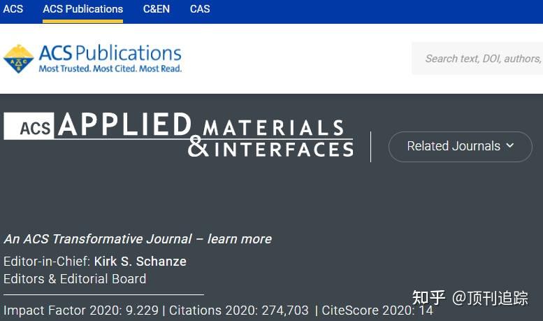 [期刊点评] 第11期 ACS Applied Materials & Interfaces（IF=9.229） - 知乎