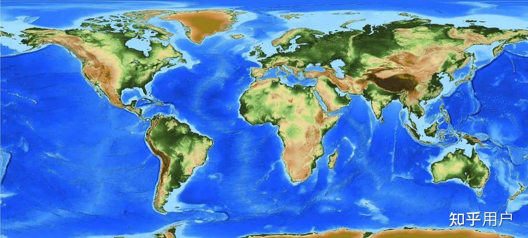 哪里有高清可放大的世界地形图，无文字版？ - 知乎