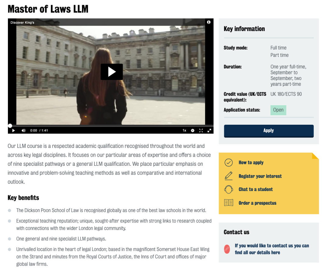 KCL伦敦大学国王学院法学硕士LLM项目解析、申请要求、最新offer - 知乎