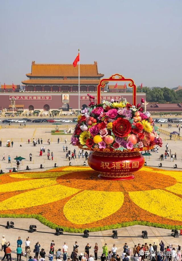 天安门广场国庆大花篮集锦（1986-2022年） - 知乎