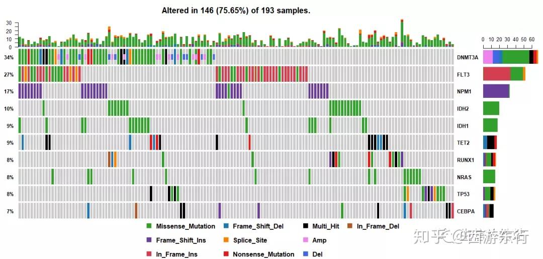 maftools | 从头开始绘制发表级oncoplot（瀑布图） - 知乎