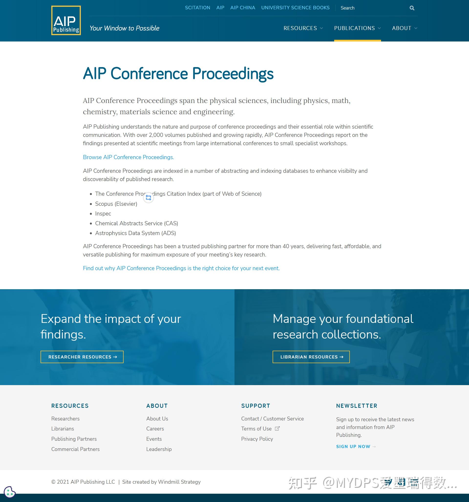 AIP Conference Proceedings ISSN: 0094-243X「出版快 检索稳定」「Scopus.CPCI」 - 知乎