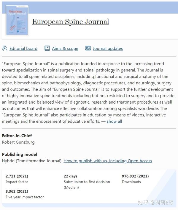 「脊柱外科专业期刊」一审仅22天，无版面费，对国人友好！ - 知乎