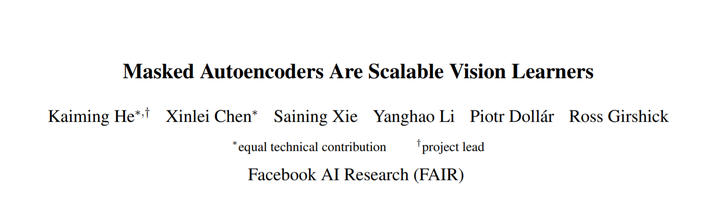 Masked Autoencoders Are Scalable Vision Learners - 知乎