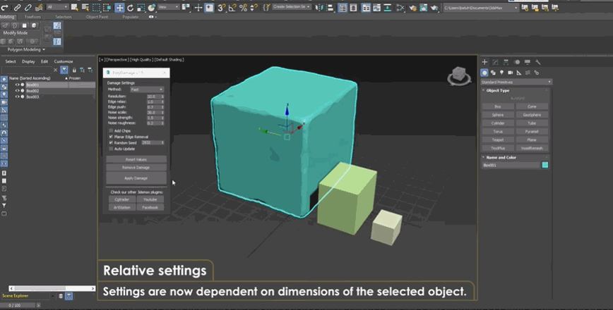 Max快速破损插件Poly Damage，一键生成0压力 - 知乎