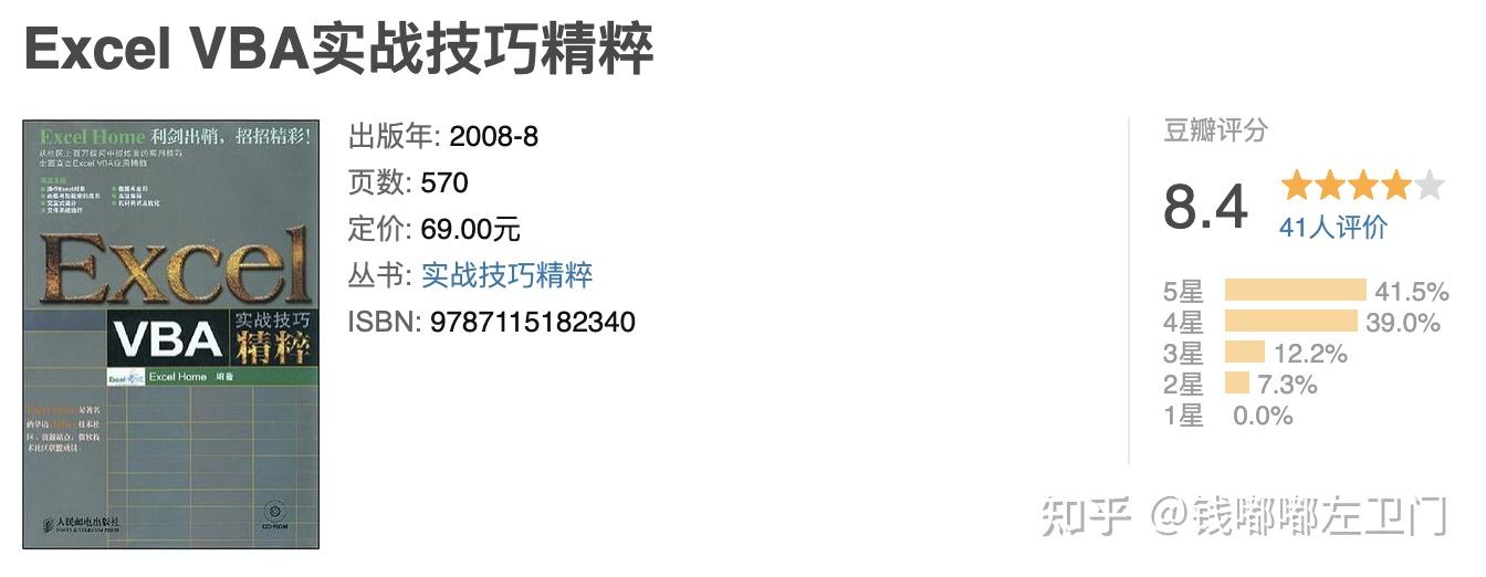 10本 Excel VBA 学习书籍推荐 - 知乎
