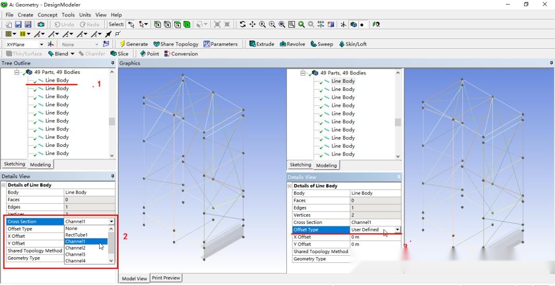 ANSYS Workbench梁壳结构谱分析（一）梁壳建模 - 知乎