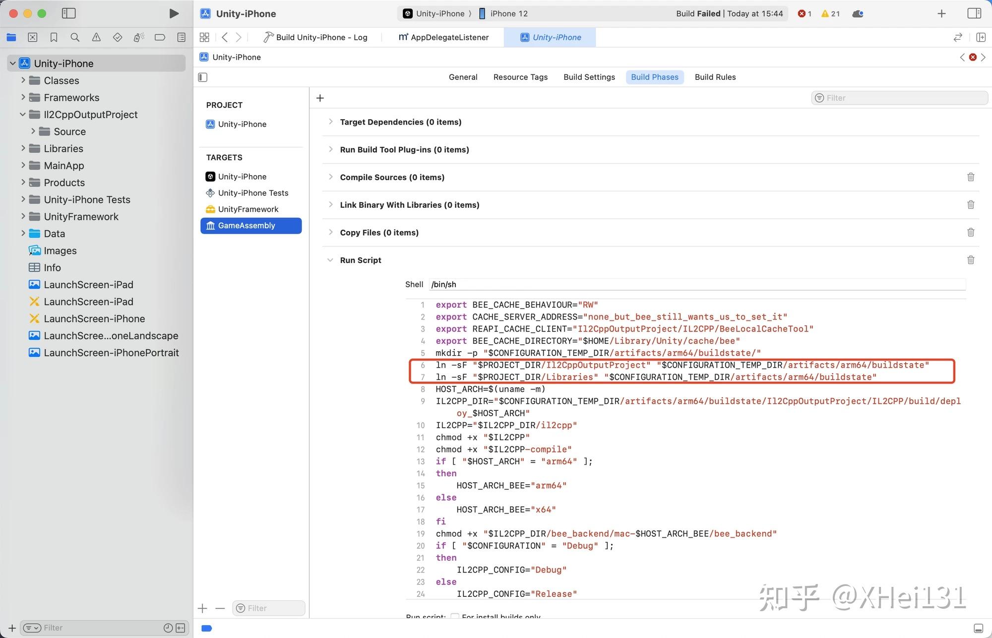 Unity 2023 在 xcode 16 ios编译失败，报错：PhaseScriptExecution - 知乎