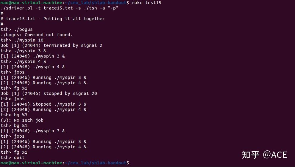 CSAPP课程Lab5 Shell Lab - 知乎
