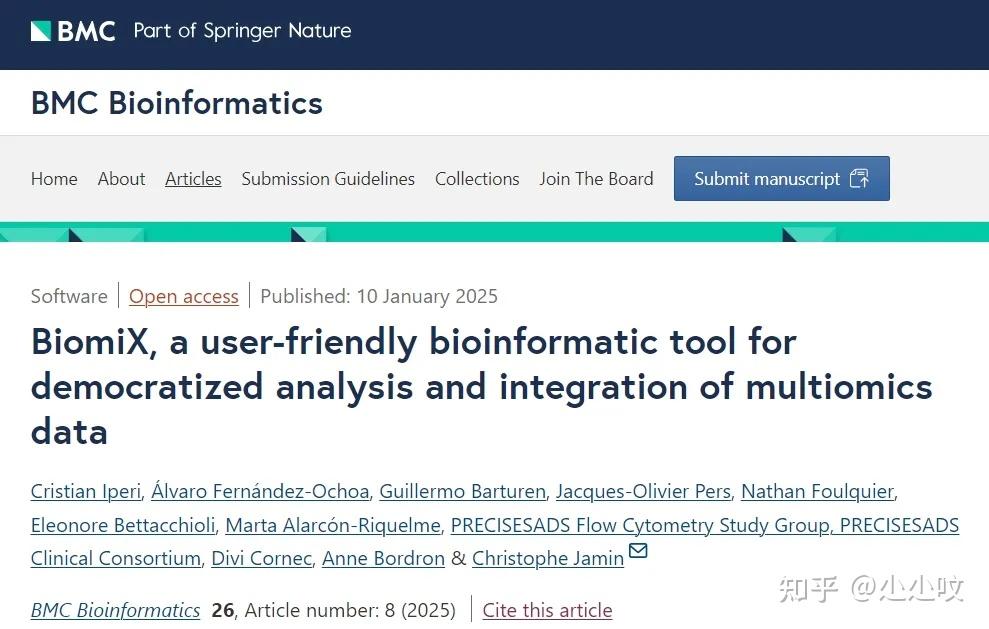 BiomiX：一种用户友好型生物信息学工具，用于多组学数据的自动化分析和整合 - 知乎